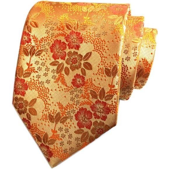 Accessories | Mens Tie Cravat Jacquard Luxury Small Floral Pattern ...